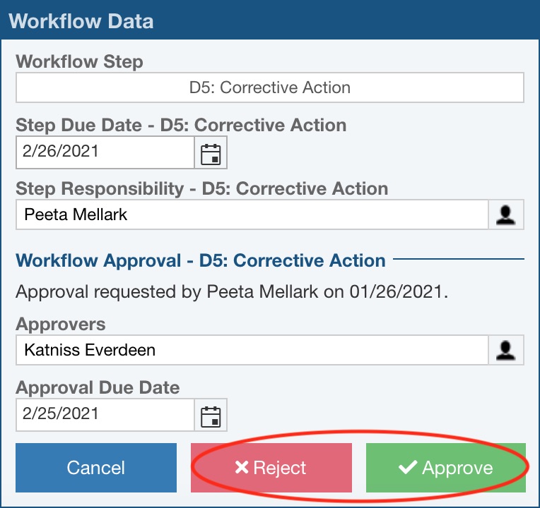 FRACAS Workflow and Approvals